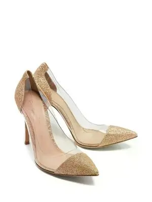 GIANVITO ROSSI 105mm Plexi Glittered Pointed-toe Heels