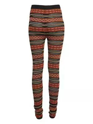 Missoni Knitted-pattern Leggings - Red