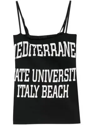 Dolce & Gabbana 2000s Slogan-print Tank Top - Black
