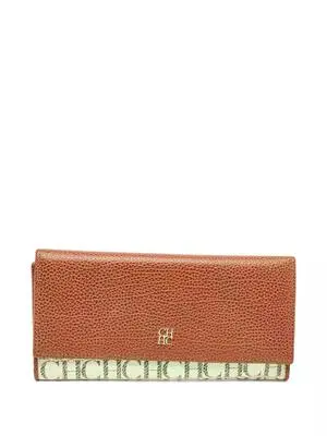 Carolina Herrera Pre-owned Monogram Leather Continental Wallet - Brown