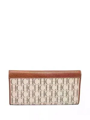 Carolina Herrera Pre-owned Monogram Leather Continental Wallet