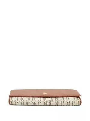 Carolina Herrera Pre-owned Monogram Leather Continental Wallet