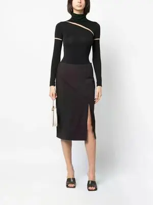 Dior 2010 Side-slit Midi Skirt