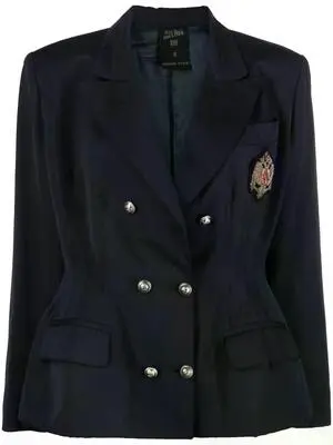 Jean Paul Gaultier 1980s Emblem-patch Double-breasted Jacket