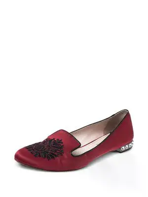 Miu Miu Embroidered Crystal Pumps