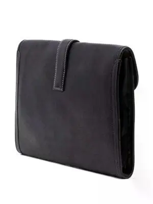 Hermès 2012 Evergrain Jige Pm Clutch Bag - Black