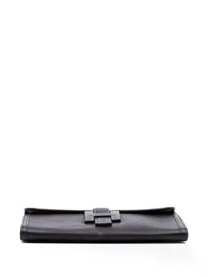 Hermès 2012 Evergrain Jige Pm Clutch Bag - Black