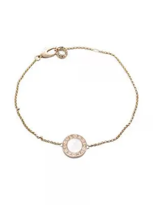 BVLGARI 2010s 18k Rose Gold Mother Of Pearl Bracelet - Pink