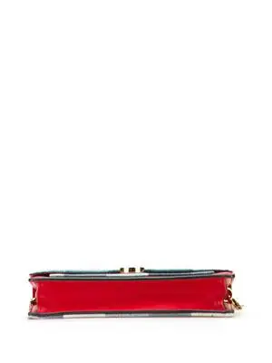 LOUIS VUITTON 2020 Monogram Denim Patchwork Fiore Chain Wallet