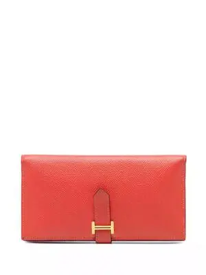 Hermès 2016 Epsom Bearn Wallet Long Wallets - Red