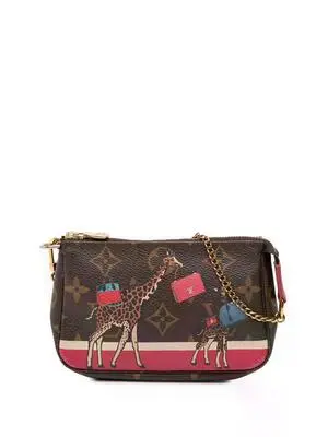 LOUIS VUITTON 2017 Monogram Giraffe Christmas Mini Pochette Accessoires