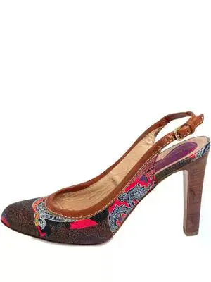 Etro Paisley-print Slingback Pumps