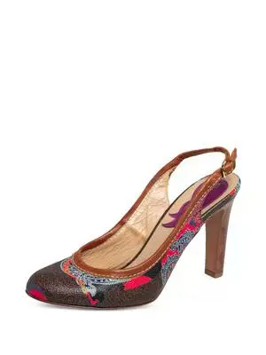 Etro Paisley-print Slingback Pumps