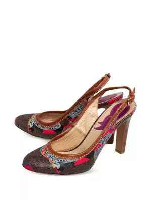 Etro Paisley-print Slingback Pumps
