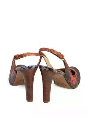 Etro Paisley-print Slingback Pumps
