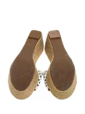 Tory Burch 65mm Leather Wedge Espadrille Sandals