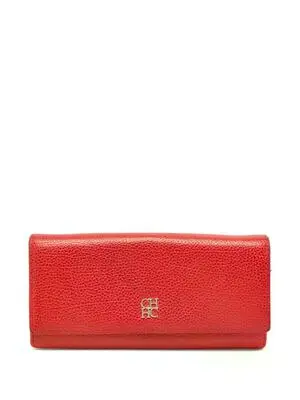 Carolina Herrera Pre-owned Leather Flap Wallet - Red