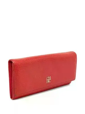 Carolina Herrera Pre-owned Leather Flap Wallet