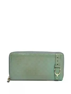 Gucci Leather Belted Wallet - Green