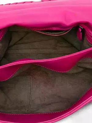 Bottega Veneta Medium Nappa Intrecciato Olimpia Shoulder Bag - Pink