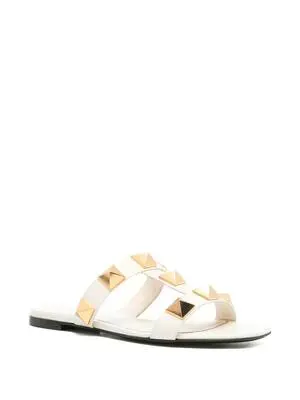 Valentino Garavani Studded Roman Stud Sandals - Neutrals