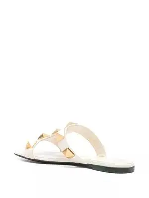 Valentino Garavani Studded Roman Stud Sandals - Neutrals