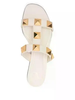 Valentino Garavani Studded Roman Stud Sandals - Neutrals