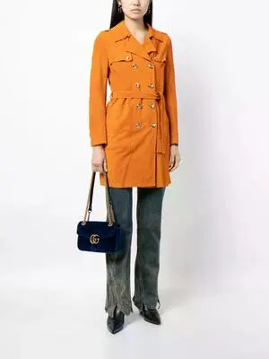 Gucci Perforated Suede Trench Coat