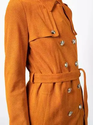 Gucci Perforated Suede Trench Coat