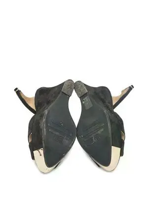 LE SILLA 140mm Suede Wedge Sandals