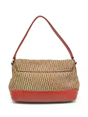 AIGNER Monogram Canvas Shoulder Bag