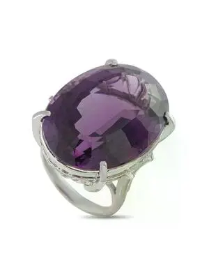 LB EXCLUSIVE Platinum Amethyst Cocktail Ring