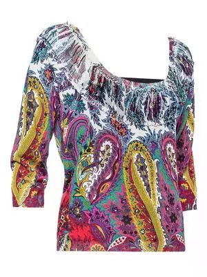 Etro Silk Paisley Print Top