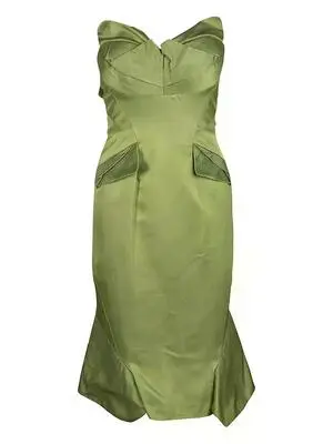 Zac Posen Strapless Ruffled Dress