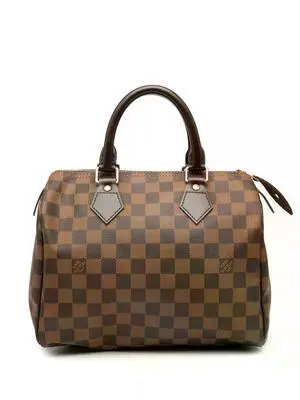 LOUIS VUITTON PRE-OWNED 2010 Damier Ebene Speedy 25 Boston Bag - Brown