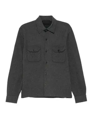 Prada 1990s Button-fastening Flap-pocket Jacket