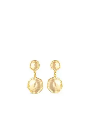SUSAN CAPLAN 1980s -plated Drop Earrings - Gold