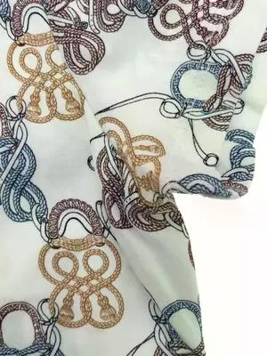 Hermès 00s Rope Pattern Cotton T-shirt