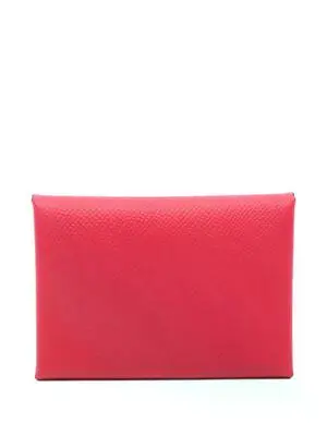 Hermès 2022 Calviduo Epsom Leather Coin Purse - Pink