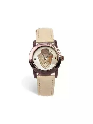 Gianfranco Ferre Logo Dial Steel Bezel Watch - Neutrals