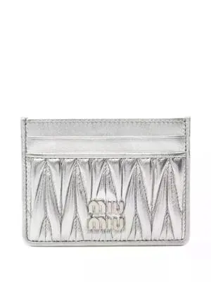 Miu Miu 2020 Matelassé Cardholder - Silver