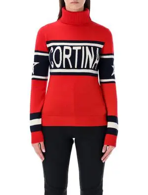 Perfect Moment Cortina Merino Wool Sweater - Red