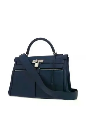 Hermès 2010 Kelly Lakis Tote Bag - Blue