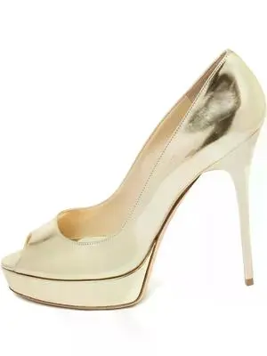 JIMMY CHOO 135mm Crown Platform Peep Toe Pumps