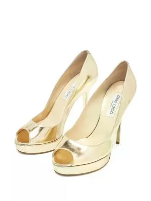 JIMMY CHOO 135mm Crown Platform Peep Toe Pumps