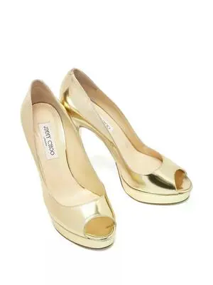 JIMMY CHOO 135mm Crown Platform Peep Toe Pumps