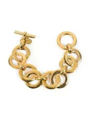 Celine 1990s Logo-engraved Chain Bracelet