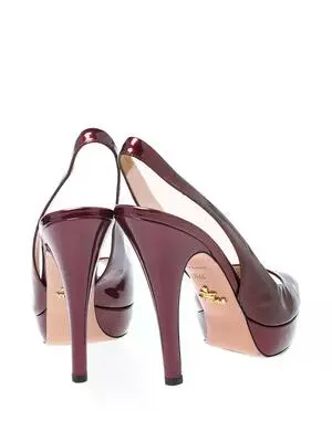 Prada 125mm Patent-leather Slingback Pumps