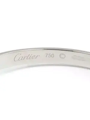 Cartier 2010s 18k White Gold Love Hoop Earrings - Silver