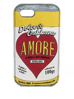 Dolce & Gabbana Amore-print Iphone Case - White